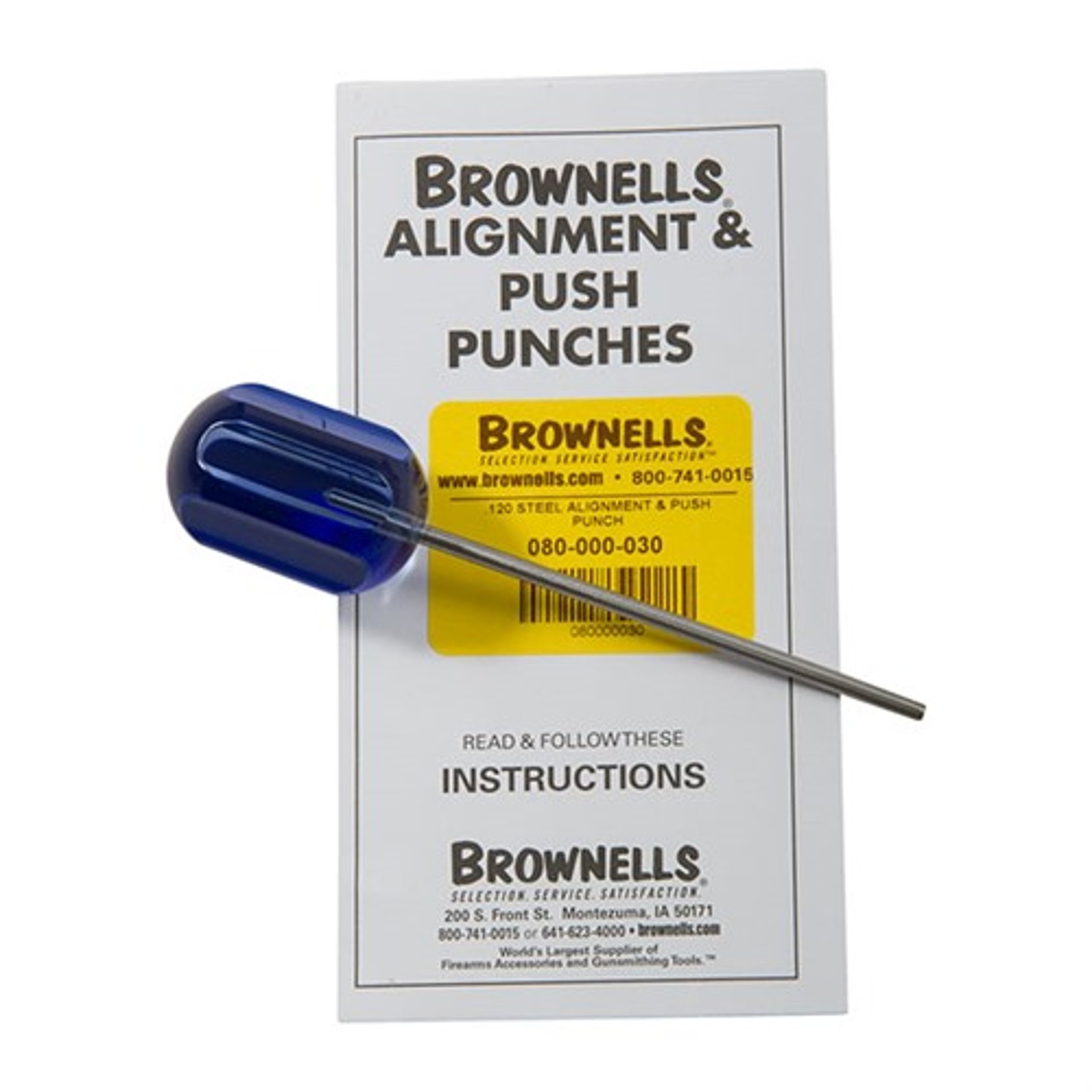 BROWNELLS Alignment & Push Punch Set w/ x8 Punches & Bench Block SKU ...