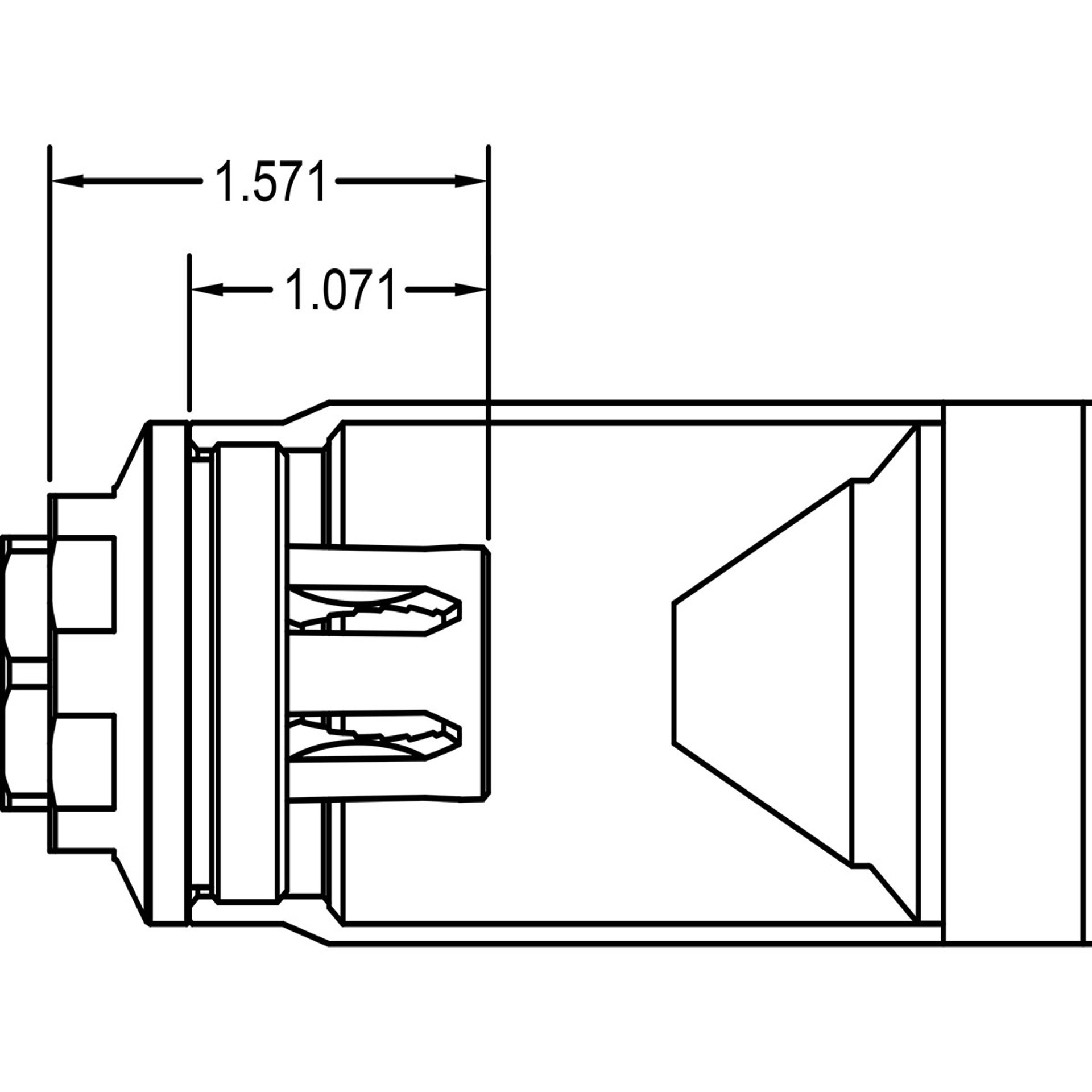 REARDEN MFG R2S Flash Hider 1/2-28 Threads Square Shoulder Black SKU ...