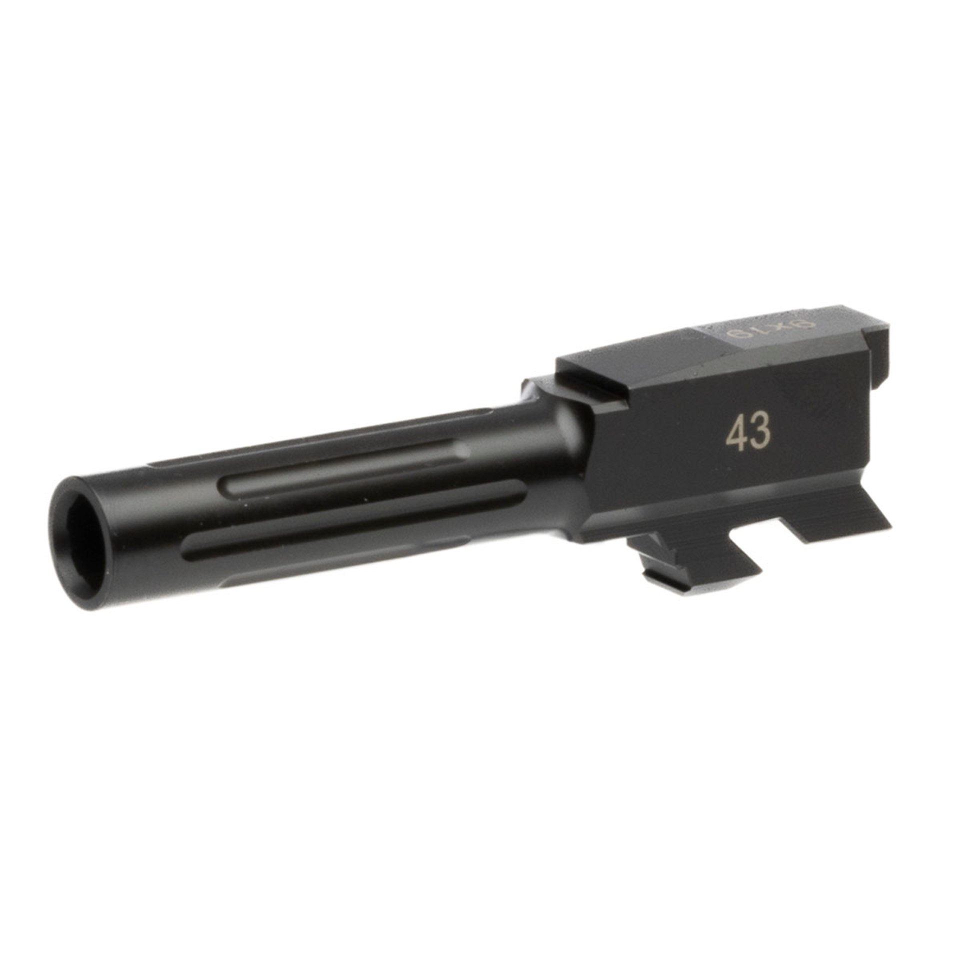 BROWNELLS Barrel for Glock 19 Gen 1-5 Fluted Black 9mm 1/2-28 Threads ...
