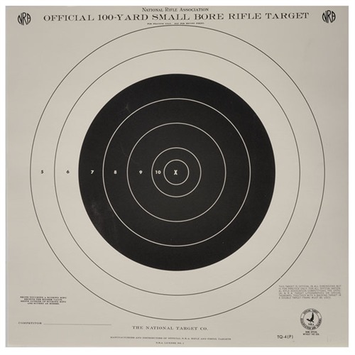 NATIONAL TARGET TQ-4 (P) 100-YARD OFFICAL PRACTICE TARGET
