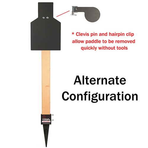 CHALLENGE TARGETS HANDGUN PADDLE TARGET WITH TORSO FRONT PLATE