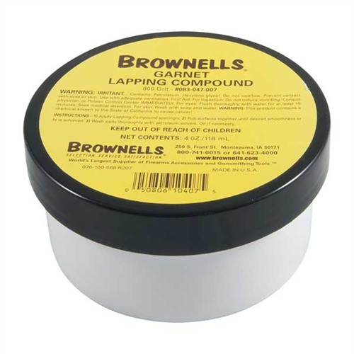 BROWNELLS GARNET LAPPING COMPOUNDS