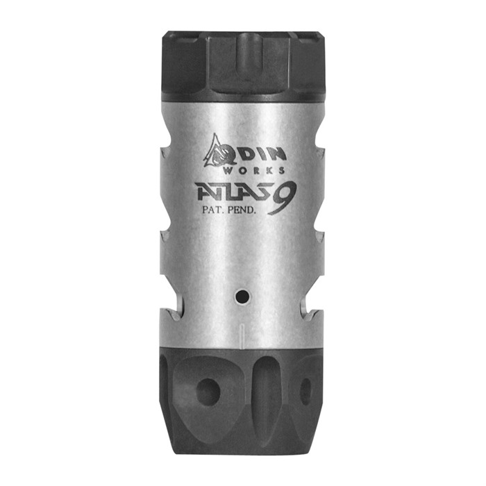 ODIN WORKS INC. AR-15 ATLAS Compensator 9mm 1/2"-28 Black Nitride SS ...