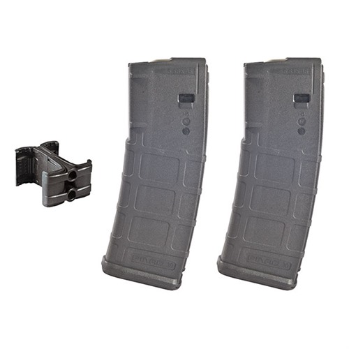 MAGPUL PMAG® GEN M2 MOE 5.56 NATO RIFLE MAGAZINES(2)+MAGLINK FOR AR-15