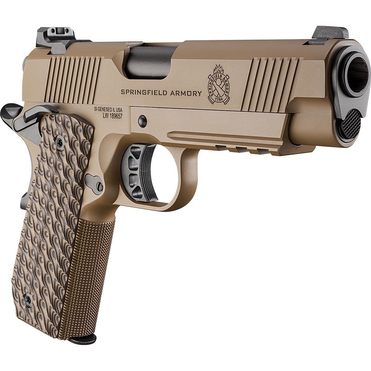 SPRINGFIELD ARMORY 1911 TRP 45 ACP 4.25" BBL (3)8RD Mag W/Light Rail ...