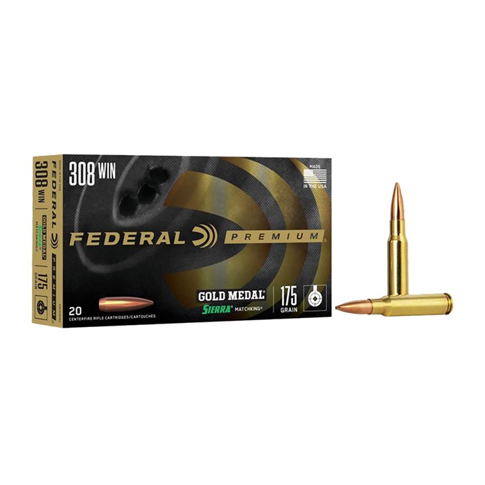 FEDERAL 308 Winchester 175gr Sierra MatchKing HPBT 20/Box SKU: 105200481