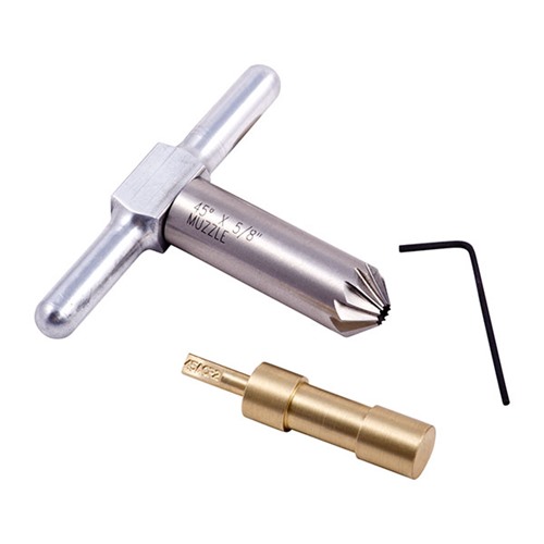 BROWNELLS 45 DEGREE MUZZLE/CYLINDER CHAMFERING CUTTER & BRASS PILOT