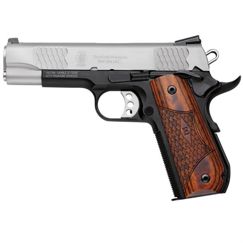 SMITH & WESSON S&W SW1911SC E-Series 45acp Round Scandium Frame 2-Tone