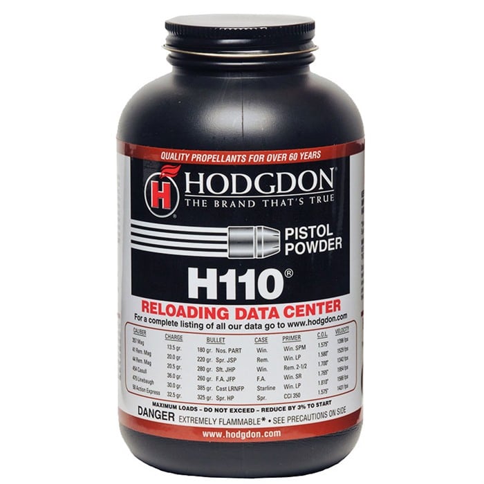 HODGDON POWDER CO., INC. H110 SMOKELESS PISTOL POWDER