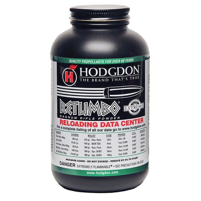 HODGDON POWDER CO., INC. RETUMBO® SMOKELESS RIFLE POWDER