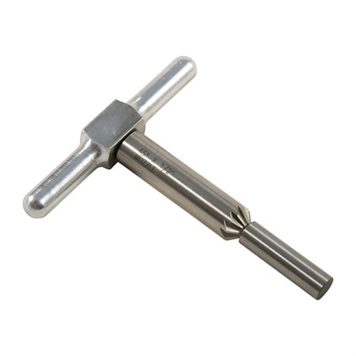 BROWNELLS 45 DEGREE MUZZLE/CYLINDER CHAMFERING CUTTER & STEEL PILOT