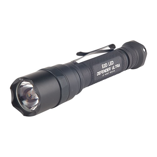 SUREFIRE E2D DEFENDER ULTRA DUAL-OUTPUT LED FLASHLIGHTS W/STRIKE BEVEL
