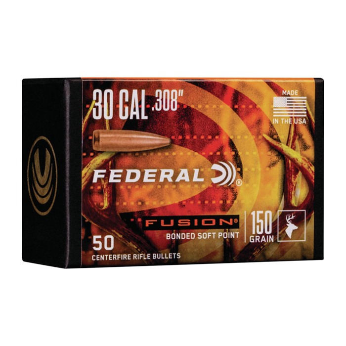 FEDERAL FUSION COMPONENT 30 CALIBER (0.308') BULLETS