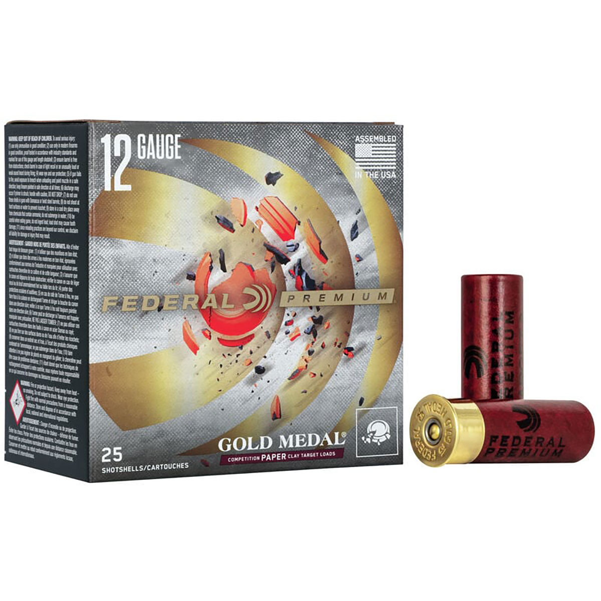 FEDERAL GOLD MEDAL PAPER 12 GAUGE 2-3/4" #8 SHOT SHOTGUN AMMO