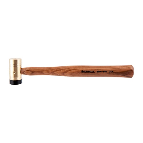 BROWNELLS PREMIUM 1" DELRIN TIPPED BRASS HAMMER