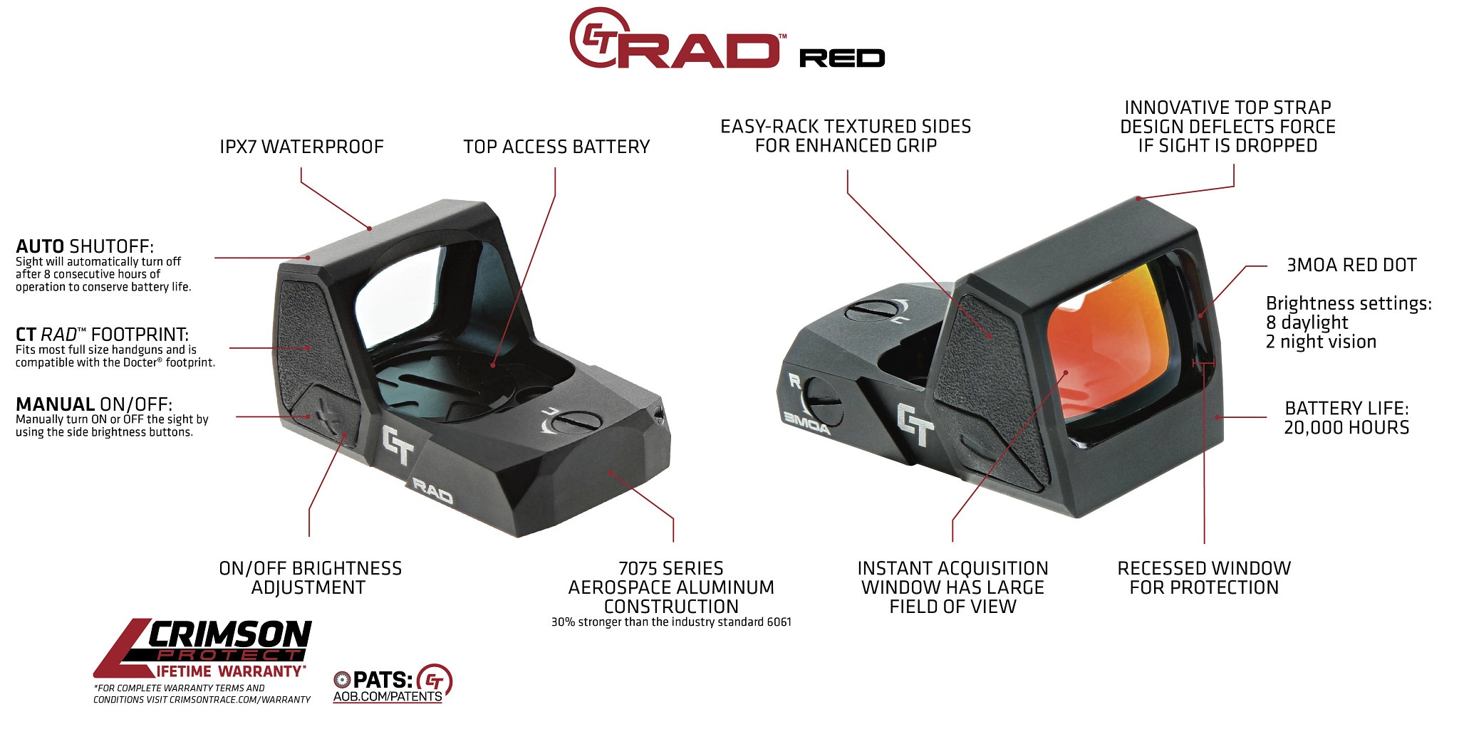 CRIMSON TRACE CORPORATION CT RAD - RAPID AIMING DOT REFLEX SIGHT ...