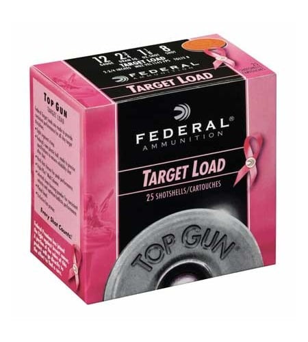 FEDERAL TOP GUN PINK HULL 12 GAUGE 2-3/4" # 8 SHOT SHOTGUN AMMO