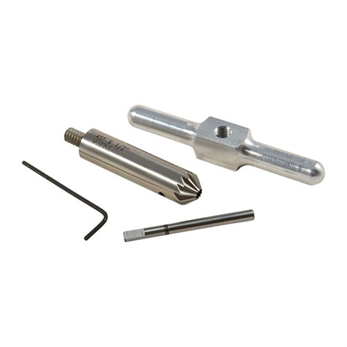 BROWNELLS 45 DEGREE MUZZLE/CYLINDER CHAMFERING CUTTER & STEEL PILOT