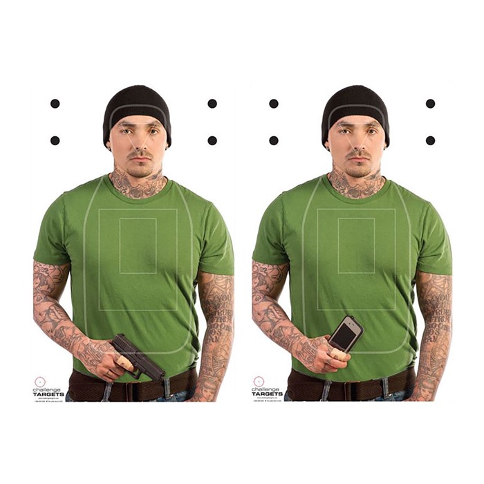 CHALLENGE TARGETS SHOOT / NO SHOOT PAPER TARGET ASSORTMENT