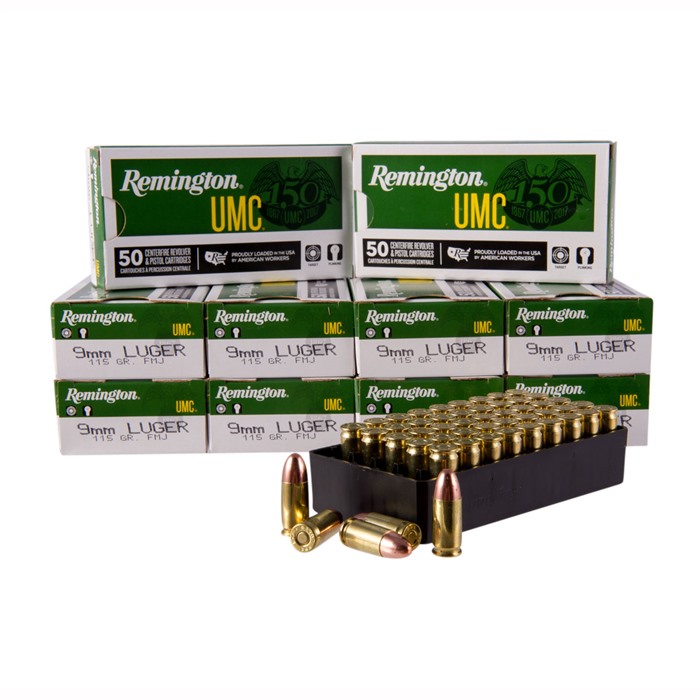 REMINGTON UMC 9mm Luger 115gr Full Metal Jacket 350/Bucket SKU: 100301068