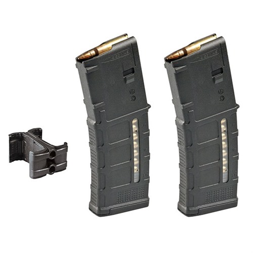 MAGPUL PMAG® GEN M3 5.56MM MAGAZINES(2) W/WINDOW + MAGLINK FOR AR-15