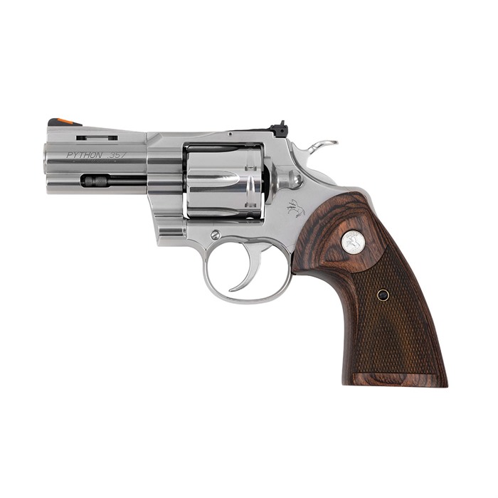 COLT Python 357 Mag/38 Spl 3" BBL 6RD Stainless Black Hogue Grips SKU ...