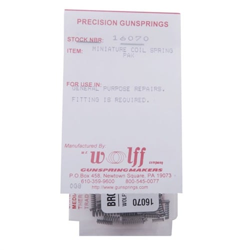 WOLFF MINIATURE COIL SPRING PAK - KIT #1607