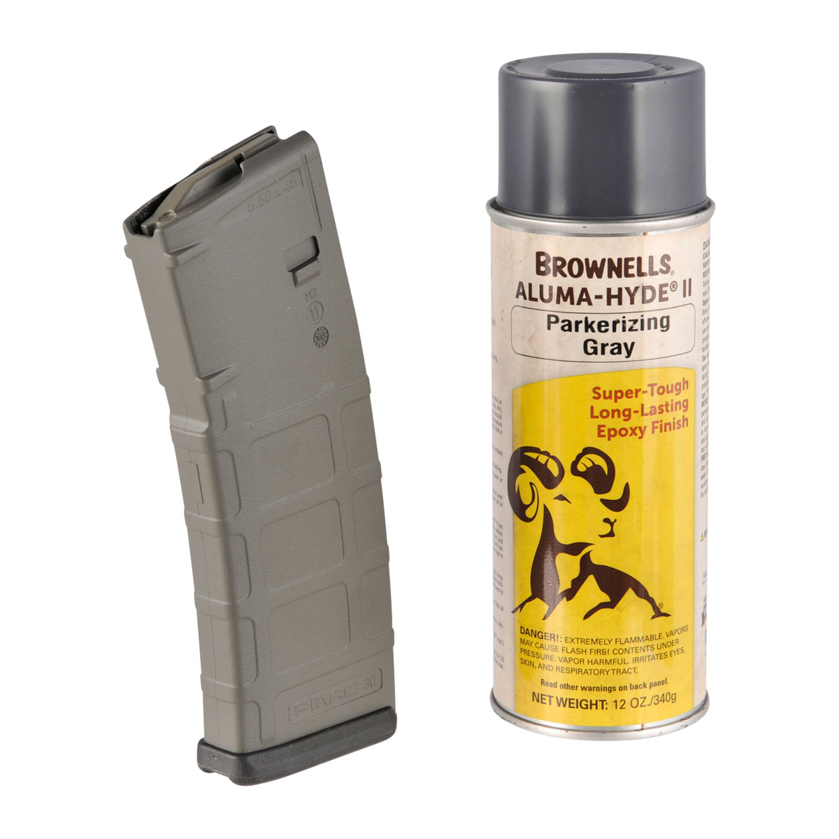 BROWNELLS Aluma-Hyde II 12 oz Matte Parkerizing Gray Aerosol SKU: 430107437