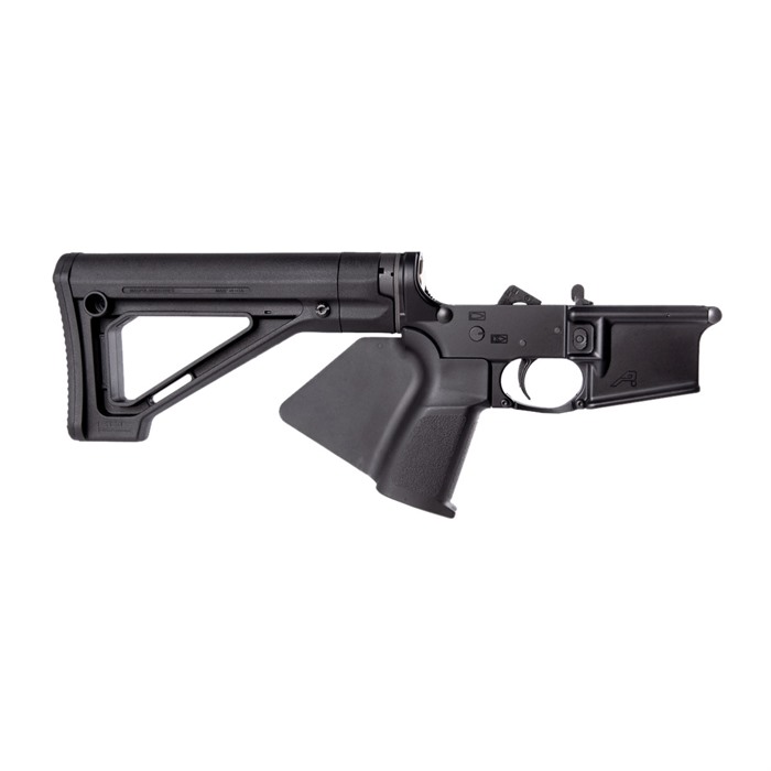 AERO PRECISION FEATURELESS COMPLETE LOWER RECEIVER W/FIXED STOCK FOR AR-15