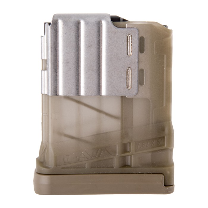 LANCER SYSTEMS AR 308 L7AWM TRANSLUCENT DARK EARTH 10-RD MAGAZINES