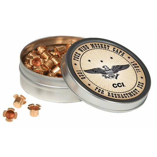 CCI FOUR-WING MUSKET CAPS FOR REPLICA BLACKPOWDER FIREARMS
