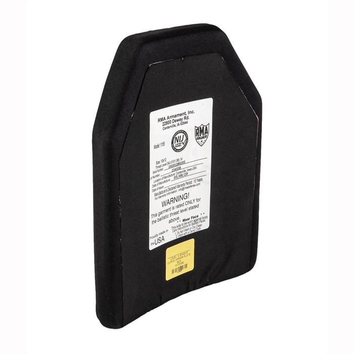 RMA ARMAMENT, INC. LEVEL IV HARD ARMOR PLATE SINGLE CURVE NIJ