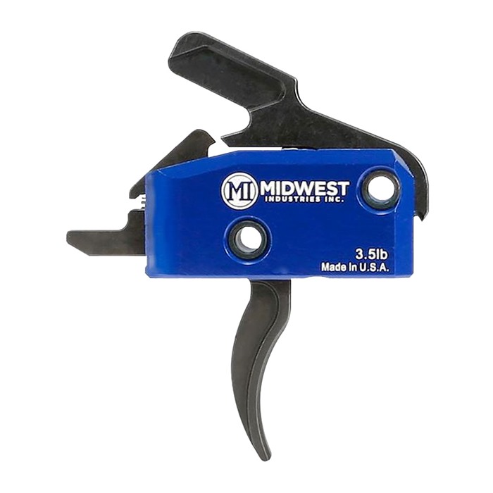 MIDWEST INDUSTRIES, INC. AR-15 Enhanced Trigger Drop-In Curved Single ...