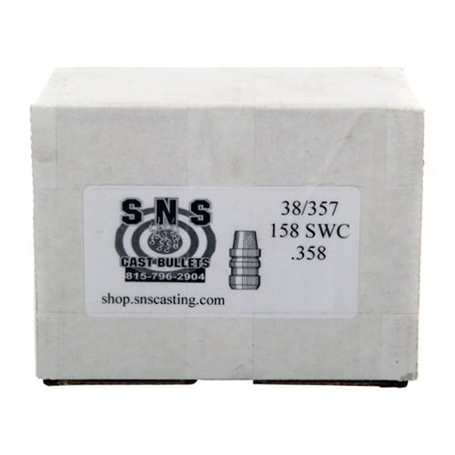 SNS CAST BULLETS CAST .38 CALIBER (.358") SEMI-WADCUTTER HANDGUN ...