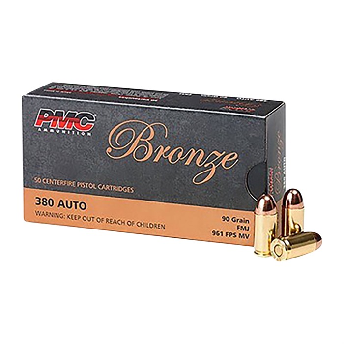 PMC AMMUNITION, INC. BRONZE 380 AUTO HANDGUN AMMO