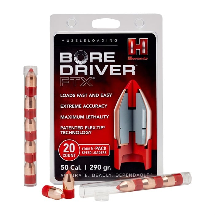 HORNADY BORE DRIVER FTX 50 CALIBER MUZZLELOADER BULLETS