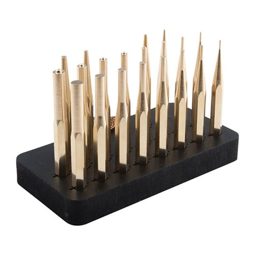 GRACE USA 20 PIECE BRASS PUNCH SET W/BENCH BLOCK