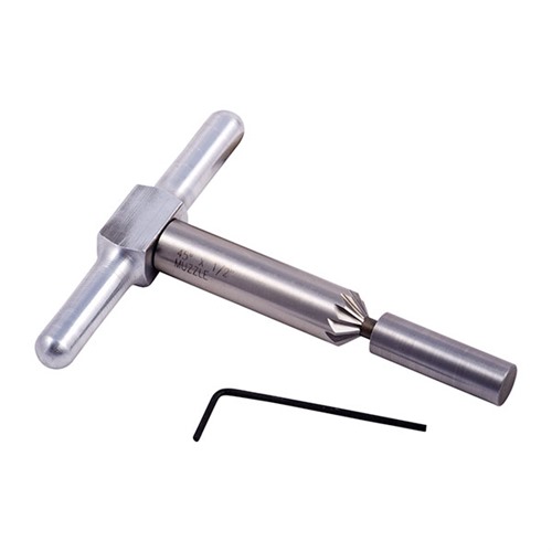 BROWNELLS 45 DEGREE MUZZLE/CYLINDER CHAMFERING CUTTER & STEEL PILOT