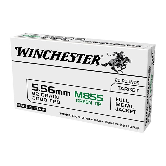 WINCHESTER USA WHITE BOX M855 GREEN TIP 5.56MM RIFLE AMMO
