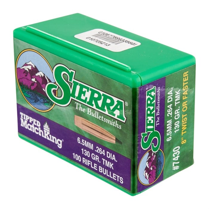 SIERRA BULLETS, INC. 6.5MM CALIBER TIPPED MATCHKING BULLETS