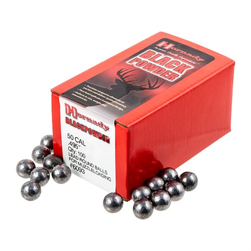 HORNADY Round Balls 50 Cal (.495") Lead Round Ball 100/Box SKU: 100203132
