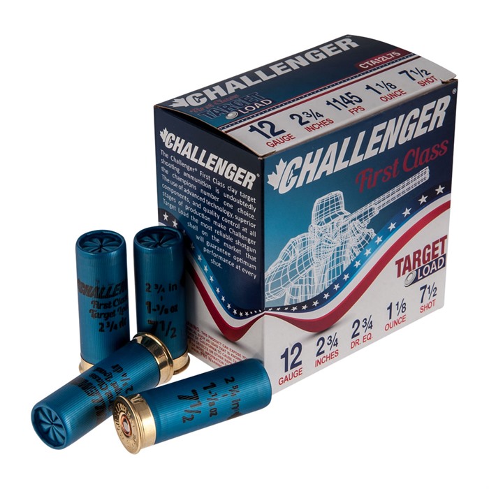CHALLENGER AMMO FIRST CLASS TARGET LOAD 12 GAUGE 2-3/4" AMMO