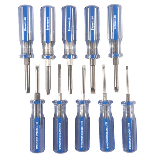 BROWNELLS FIXED-BLADE GUNSMITH'S SCREWDRIVER MASTER SET SKU: 080451000