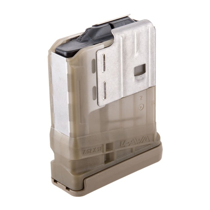 LANCER SYSTEMS AR 308 L7AWM TRANSLUCENT DARK EARTH 10-RD MAGAZINES