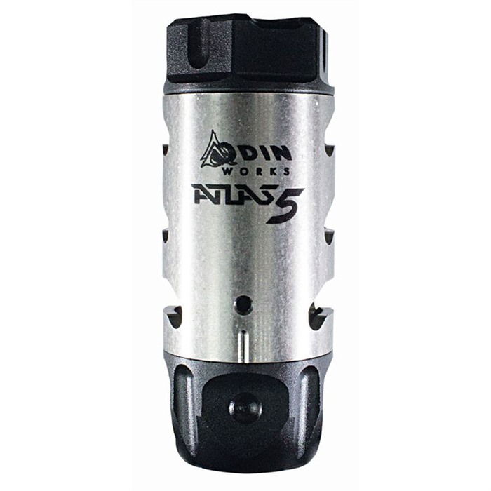 ODIN WORKS INC. AR-15 Atlas 5 Compensator 22 Caliber 1/2-28 SS Silver ...
