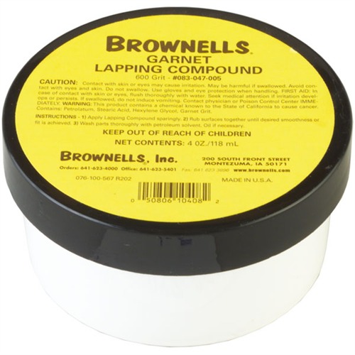BROWNELLS GARNET LAPPING COMPOUNDS