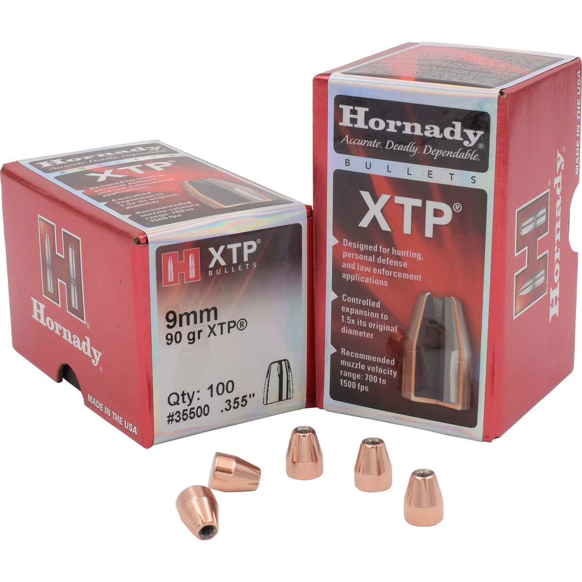 HORNADY XTP® 9MM CALIBER (0.355") PISTOL BULLETS