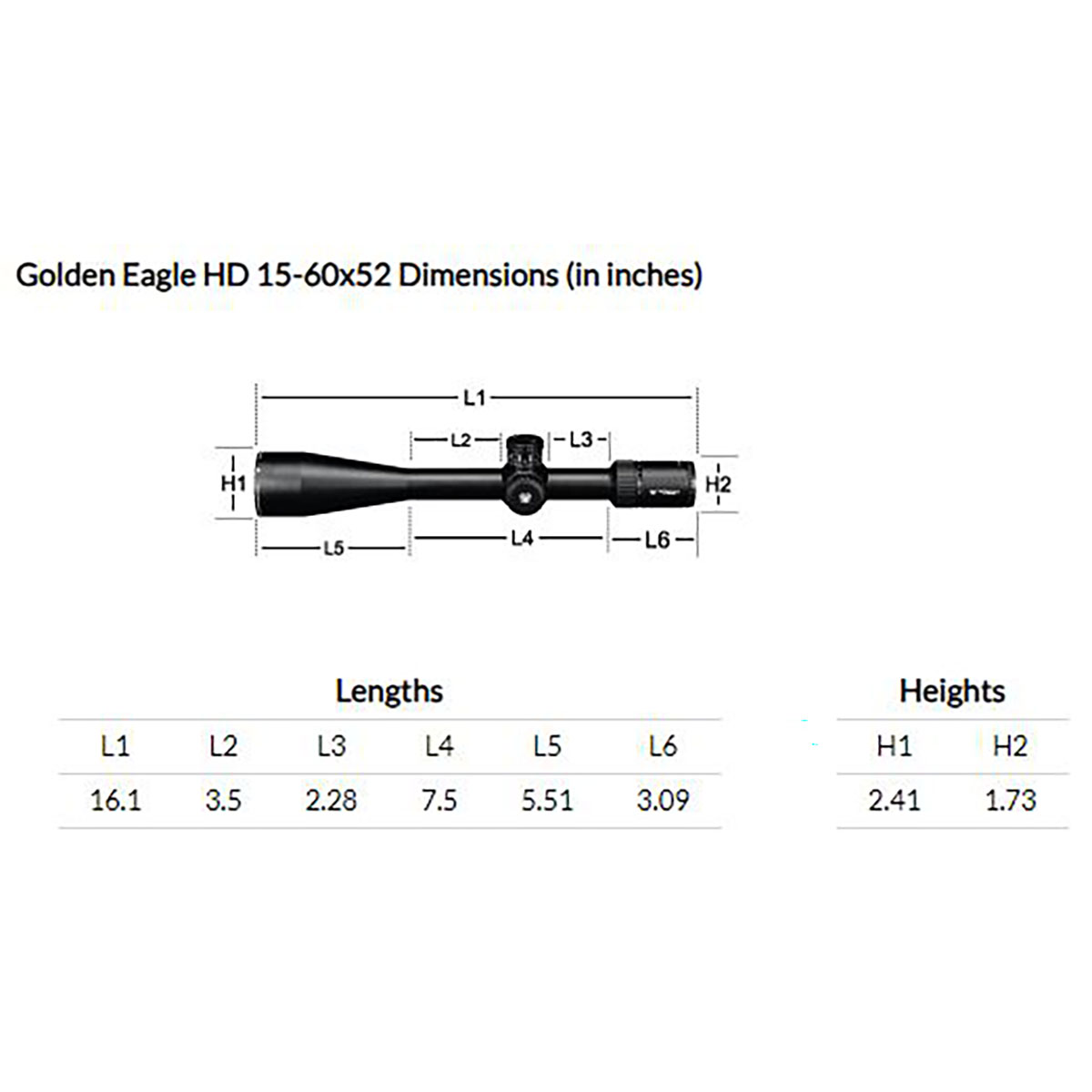 VORTEX OPTICS GOLDEN EAGLE HD 15-60X52MM SCOPE