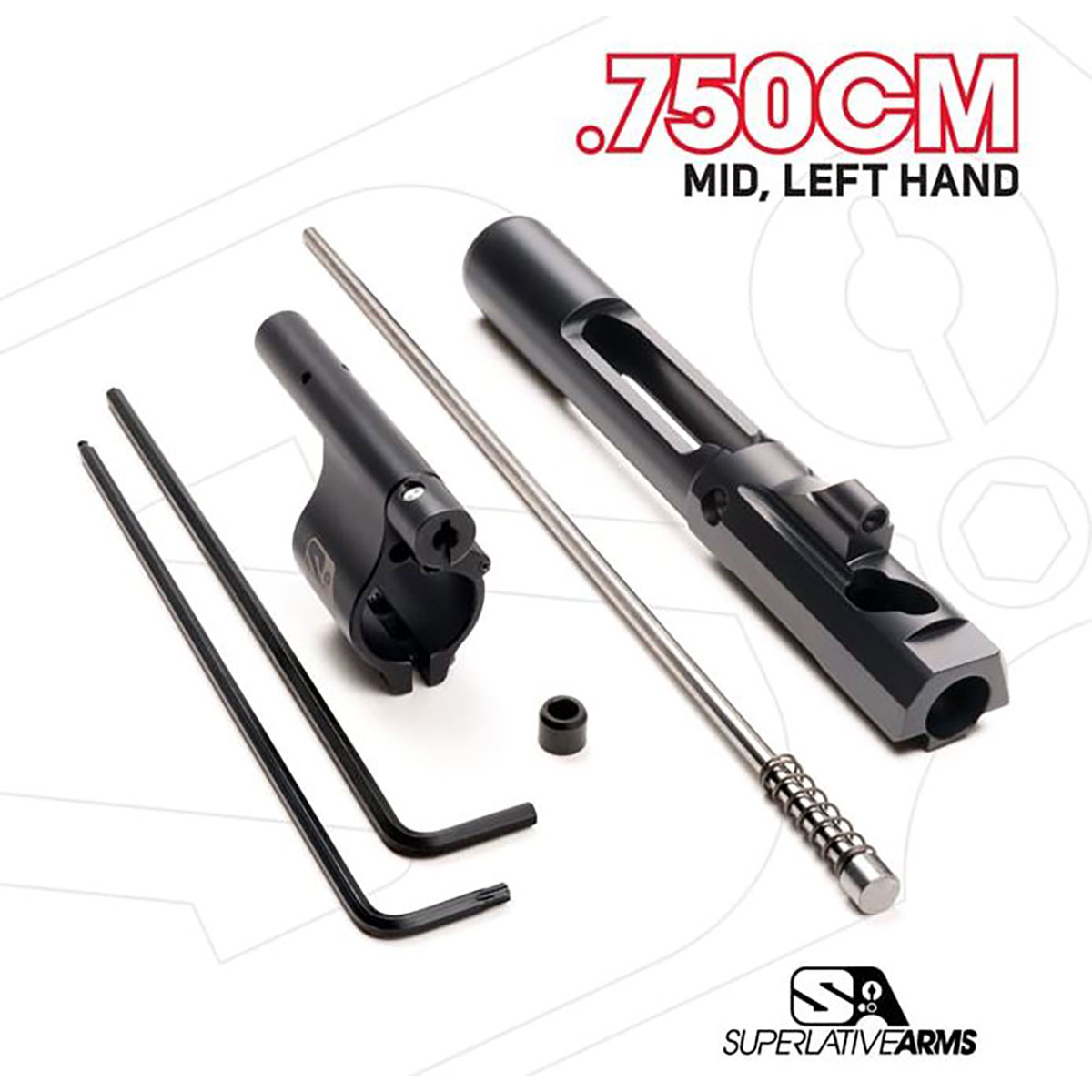 SUPERLATIVE ARMS LLC AR-15 ADJUSTABLE PISTON SYSTEM WITH CLAMP ON 0.750 ...