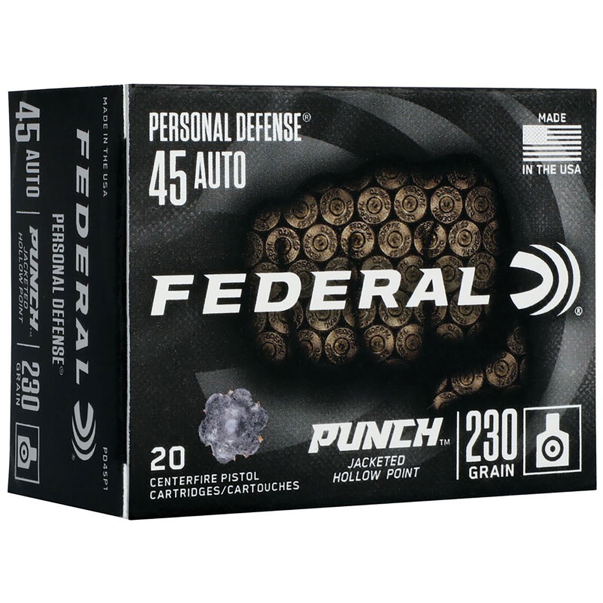 FEDERAL PERSONAL DEFENSE PUNCH 45 ACP HANDGUN AMMO
